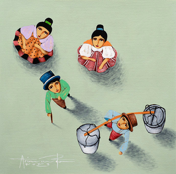 Richard Arimado "Taho Vendor (Green)" – Galerie Joaquin Collective