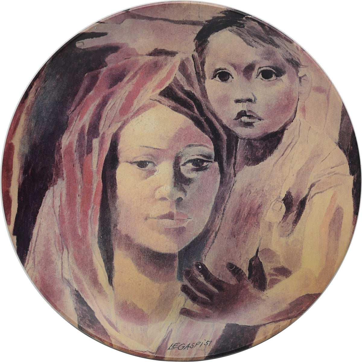 Cesar Legaspi "Mother and Child" Art Plate – Galerie Joaquin Collective